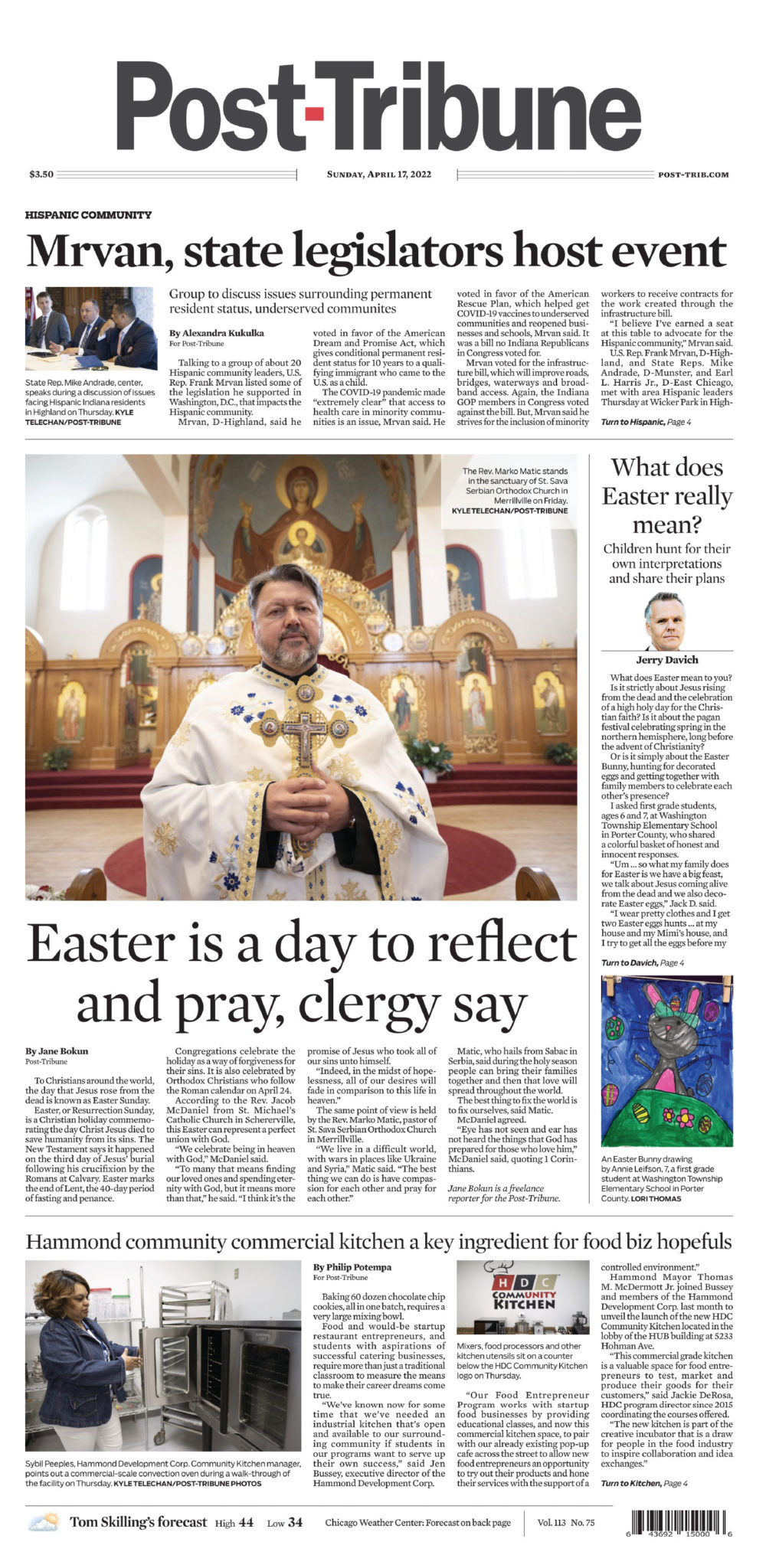 Post-Tribune Easter article features Father Marko and holiday message ...